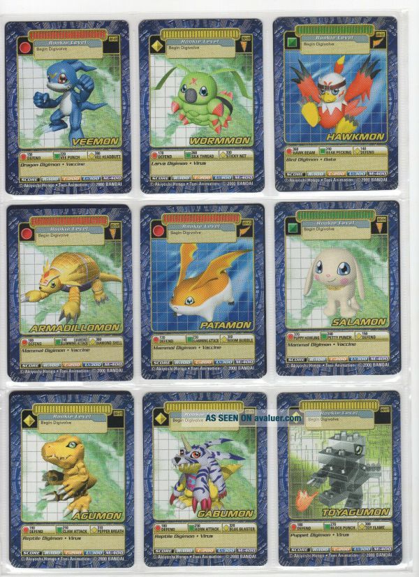 Digimon Digi - Battle Card Game Series 3 Near Complete Set Gold Text NM ...