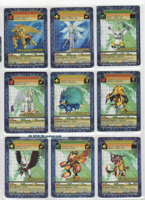 Digimon Digi - Battle Card Game Series 3 Near Complete Set Gold Text NM ...
