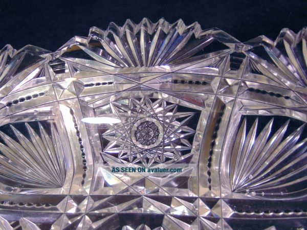 ABP Brilliant Cut Glass Crystal Oval Low Bowl | #33964544