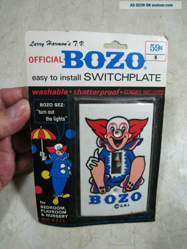Vintage Larry Harmon ' S TV Official Bozo The Clown Light Switch Plate ...
