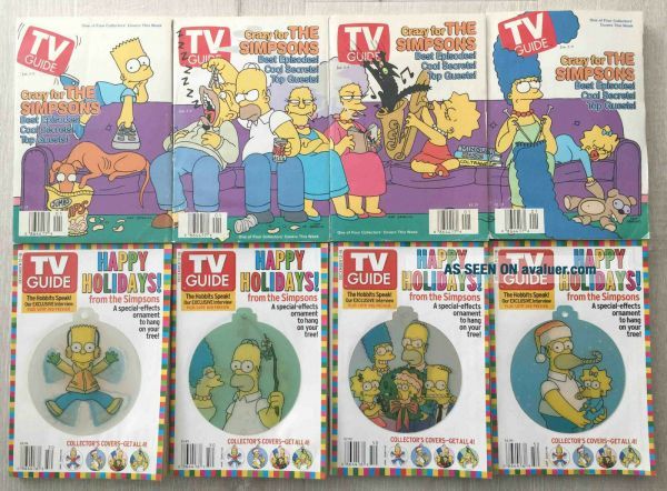 TV GUIDE - THE SIMPSONS Collectors Covers Motion Ornaments | #34000102