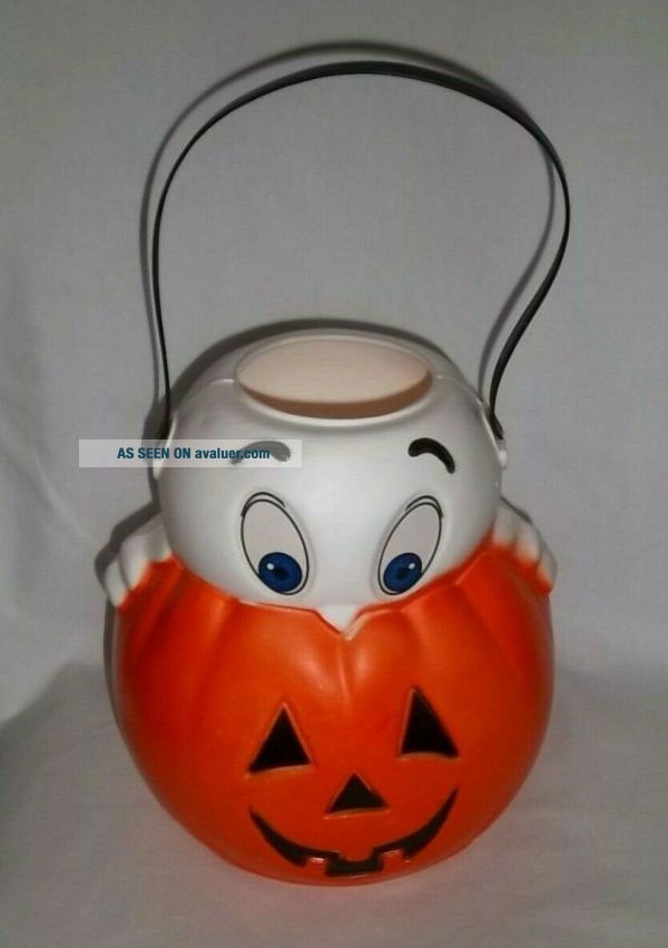 1995 CASPER The Friendly Ghost HALLOWEEN BUCKET Candy Pumpkin Empire ...