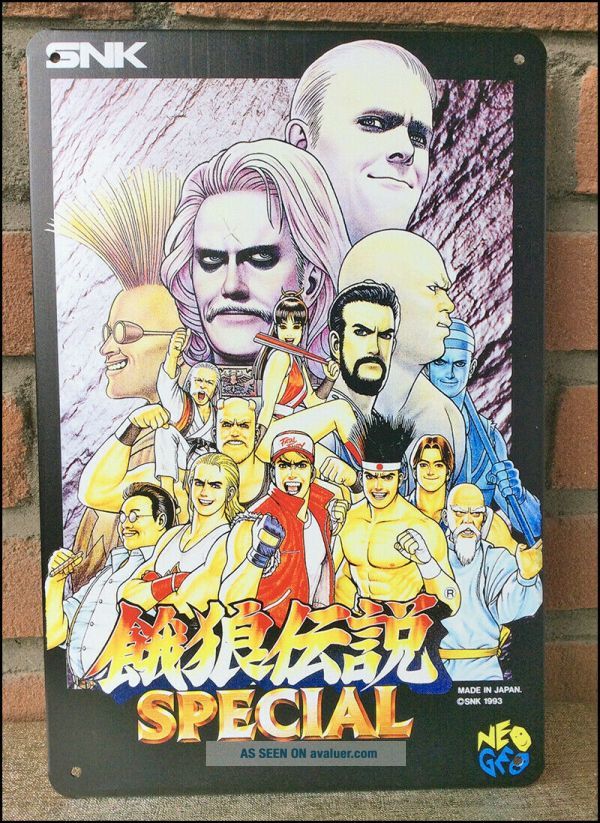 FATAL FURY Special - Neo Geo Snk Metal Wall Tin Sign Retro Arcade Game ...