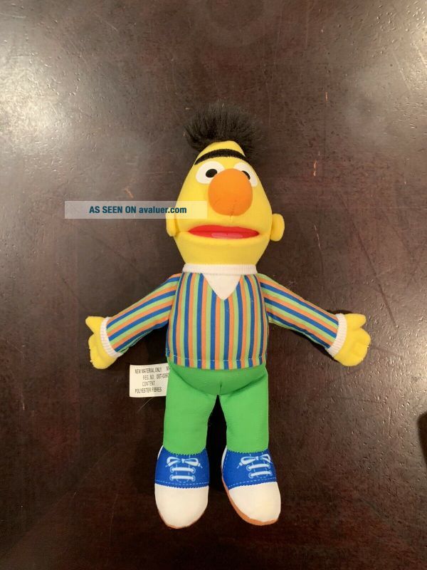 2013 Hasbro PBS Sesame Street Bert 10” Tall Plush Stuffed Soft Toy ...