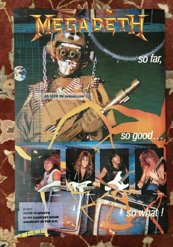 MEGADETH So Far So Good So What Rare Promotional Poster | #34087018