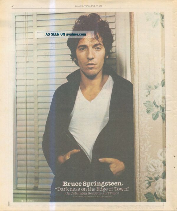 (RST1) POSTER/ADVERT 13X11 " BRUCE SPRINGSTEEN : DARKNESS ON THE EDGE ...