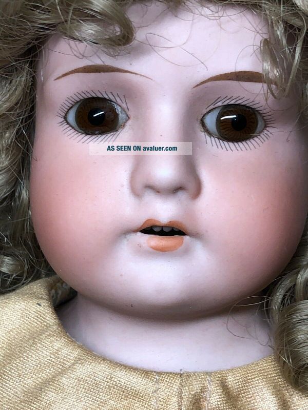 18. 5” Antique German Bisque Doll AM Armand Marseille “Mabel” Blonde B ...