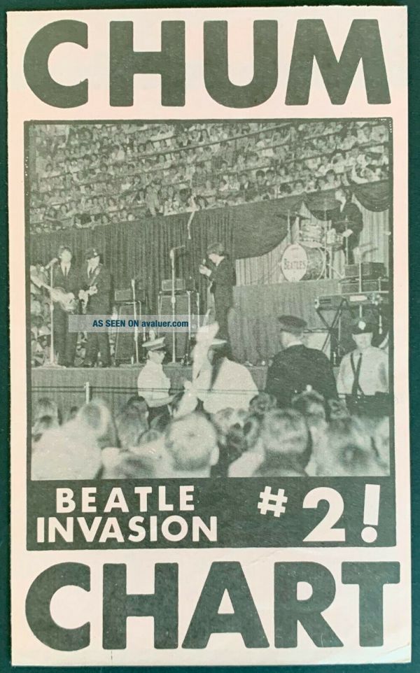 1965 CHUM Chart Record Survey Toronto Radio Station Beatle Invasion 2 ...