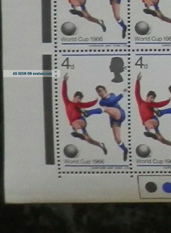 Full Sheet Of The 1966 World Cup 4d Stamp | #34213103