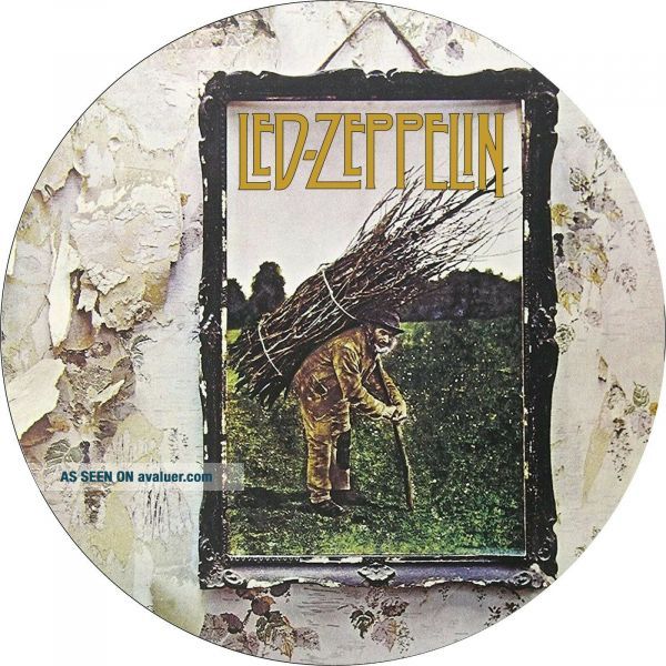 CIRCULAR METAL CLASSIC ALBUM COVERS SHE CAVE SIGNS LED ZEPPELIN IV ...