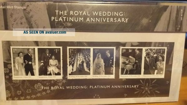 Royal Mail Presentation Pack - The Royal Wedding Platinum Anniversary ...