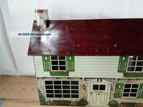 Vintage Marx Tin Litho Metal Dollhouse Doll House Disney With Furniture ...