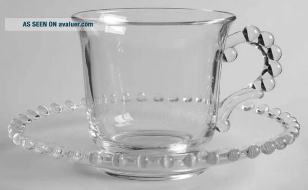 Vintage Imperial Glass CANDLEWICK CLEAR Cup & Saucer Set | #34554467
