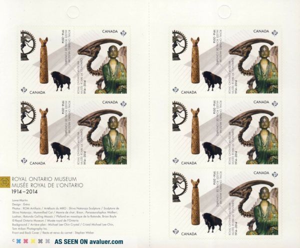 Canada Postage Scott 2726a BOOKLET PANE OF 10 " P " STAMPS ROYAL ...