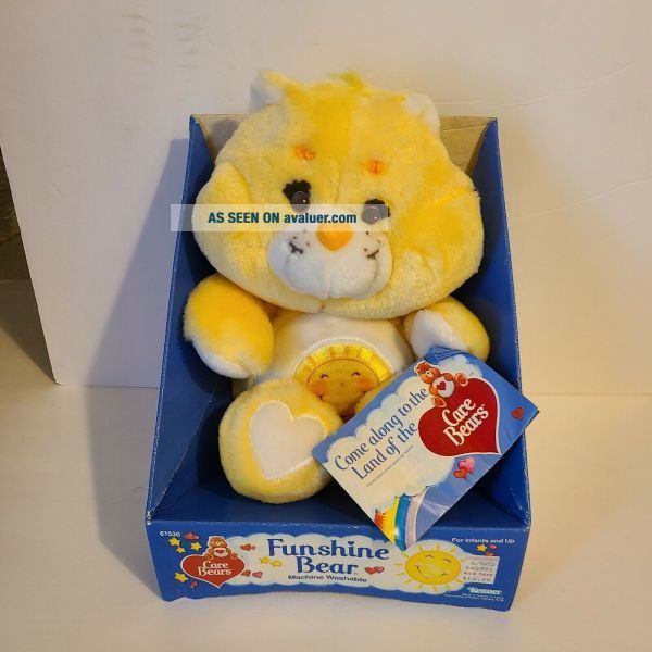 Vintage Kenner 80 ' S Plush Funshine 13 " Care Bear W\ Pamphlet Hang ...