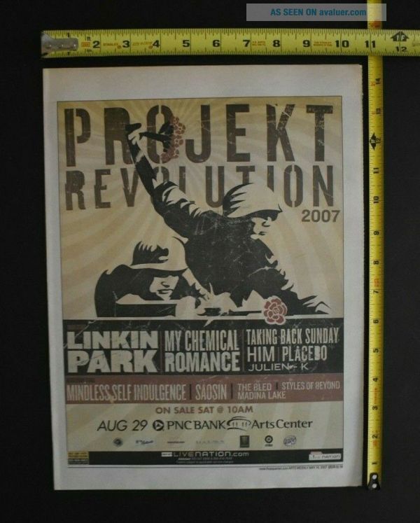 Linkin Park 2007 Projekt Revolution Concert Ad My Chemical Romance ...