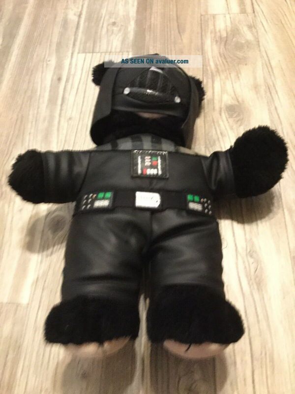 Build A Bear BAB Plush Teddy Black Bear & Star Wars Darth Vader Costume ...