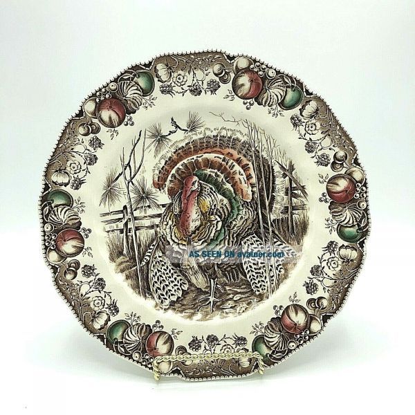 Johnson Bros His Majesty Thanksgiving Turkey Dinner Plates Set Of 7 (CT ...