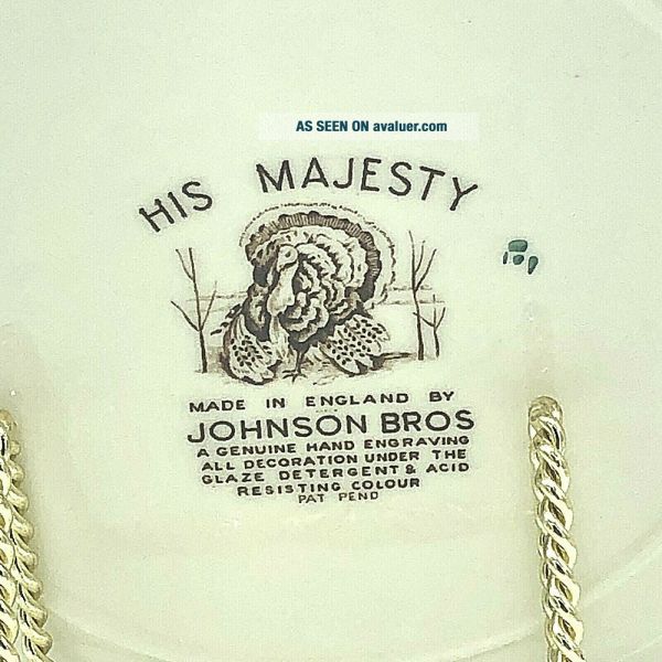 Johnson Bros His Majesty Thanksgiving Turkey Dinner Plates Set Of 7 (CT ...