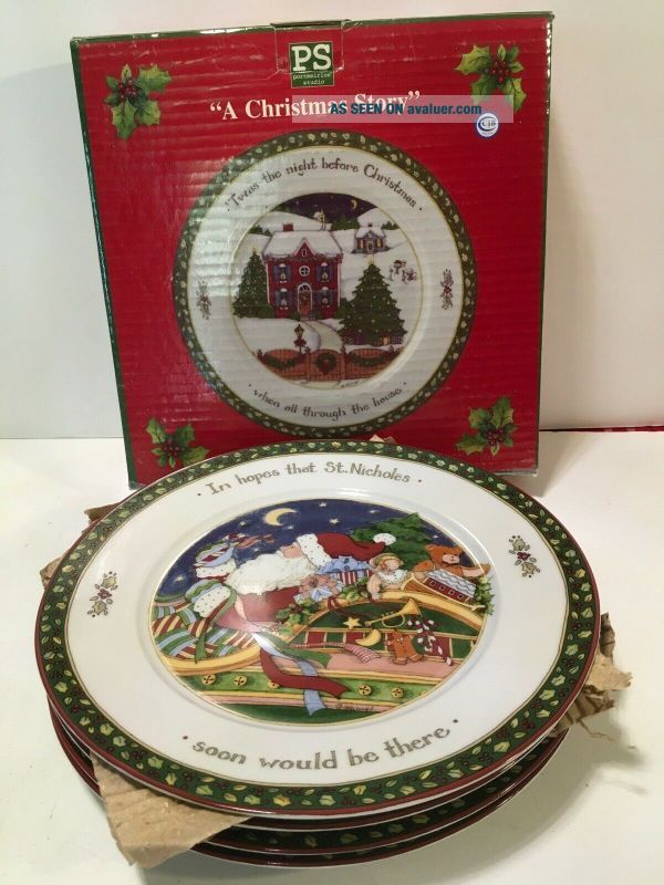 Portmeirion Studios Susan Winget A Christmas Story 4 Pc Dinner Plates ...