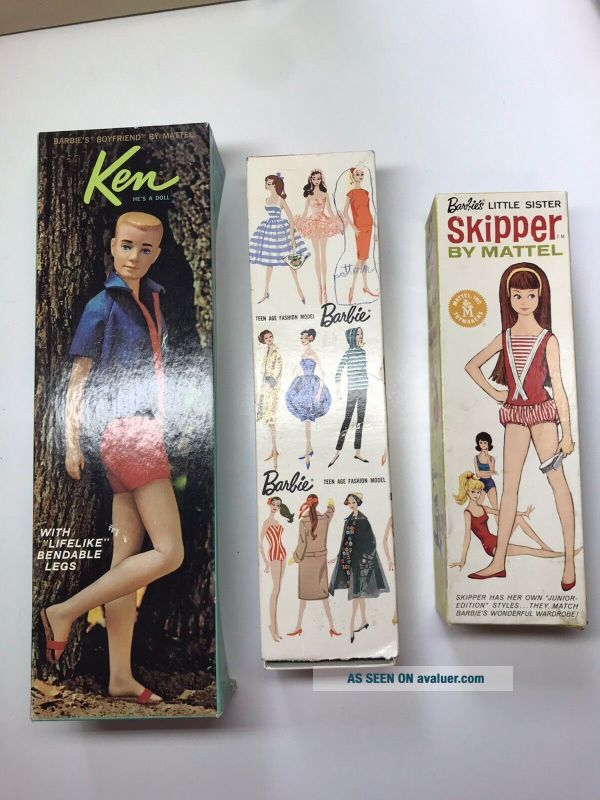 1960s Vintage Barbie, Skipper, And Ken Boxes. TLC | #34952240