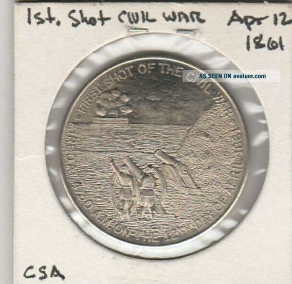Token - Battle Of Bull Run - First Shot Of Civil War - 1861 - 33 MM ...