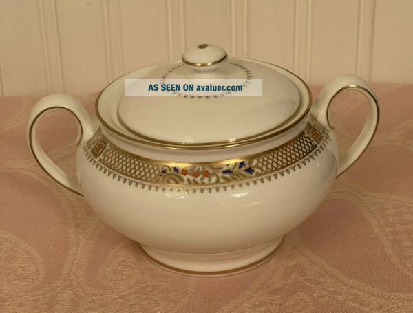 Caliph By Minton Fine Bone China Sugar Bowl Lid And Creamer Royal ...