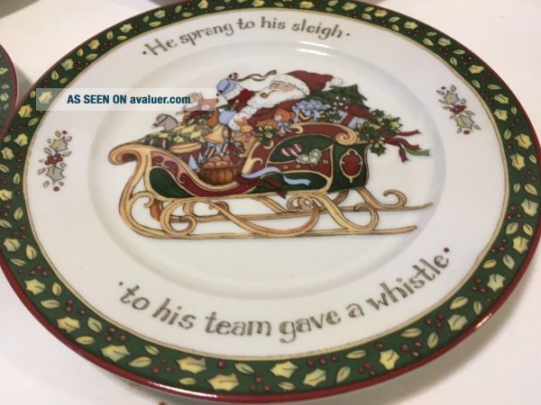 Portmeirion Studios Susan Winget A Christmas Story 4 Pc Desert Plates ...