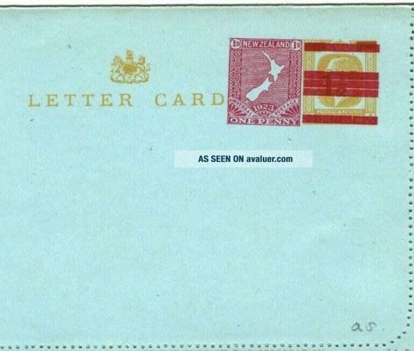 ZEALAND Postal Stationery Letter - Card {samwells - Covers} MA286 ...