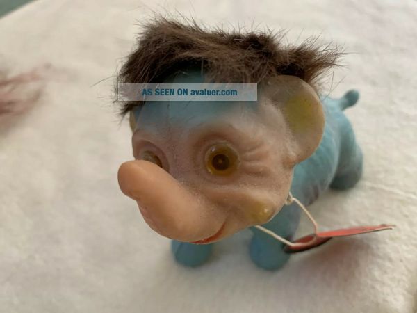 The Lovable UGLIES Blue Elephant Moveable Head HONG KONG TAG | #35254960