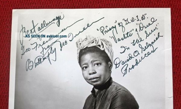 ACTRESS BUTTERFLY McQUEEN GONE WITH THE WIND / DUEL IN THE SUN SIGNED B ...