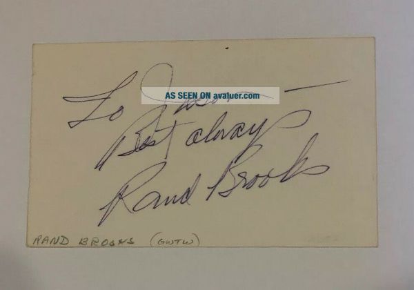 Rand Brooks Signed 3x5 Index Card Autograph GONE WITH THE WIND | #35133731