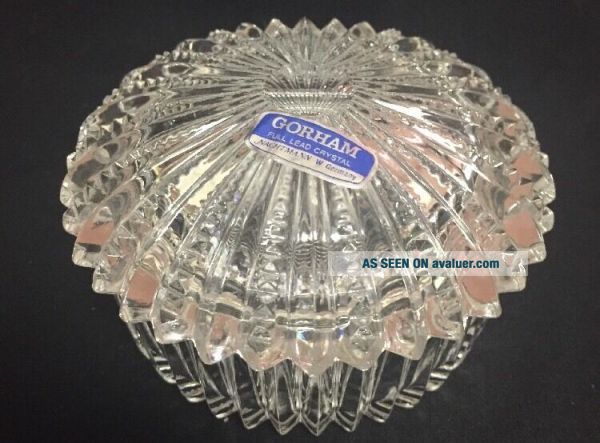 Vintage GORHAM Full Lead Crystal Trinket Box Sticker WEST GERMANY ...
