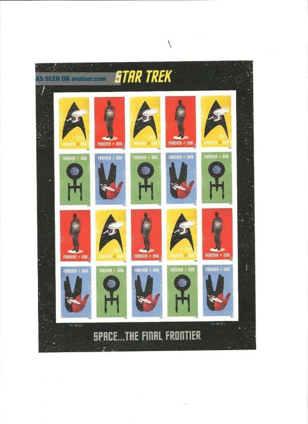 USA MNH STAR TREK NEXT FRONTIER STAMP SHEET OF 20 S - 2657 | #35055656