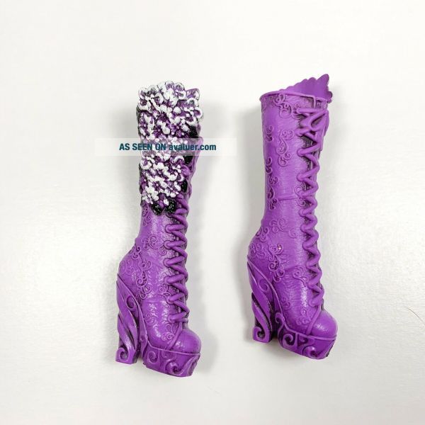 Ever After High Holly O Hair Spring Unsprung Doll Shoes Purple Boots ...