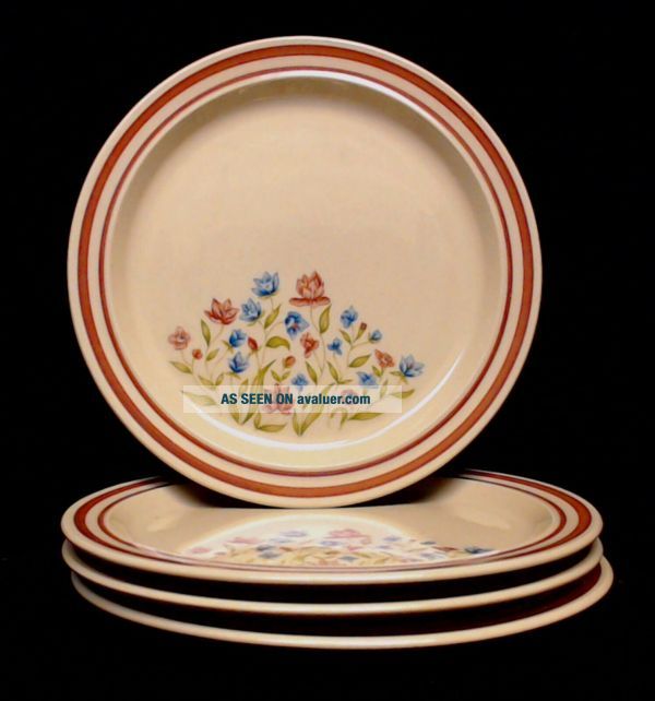 NEWCOR STONEWARE GOOD EARTH SALAD PLATES (4) PRIORITY MAIL EUC | #35521330
