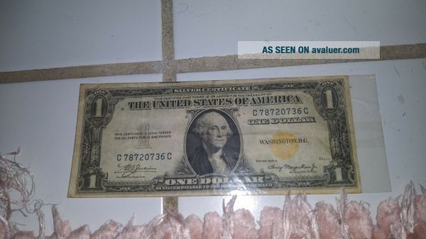 1935A $1 SERIES NORTH AFRICA WWII YELLOW SEAL SILVER CERTIFICATE ...