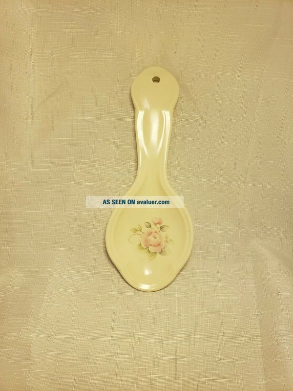Pfaltzgraff Tea Rose Spoon Rest Stoneware Made In USA | #35783099