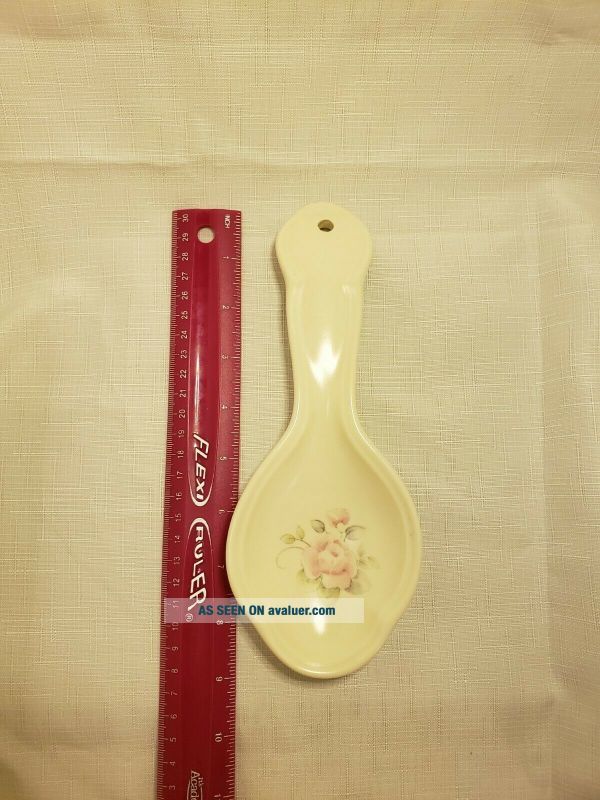 Pfaltzgraff Tea Rose Spoon Rest Stoneware Made In USA | #35783099