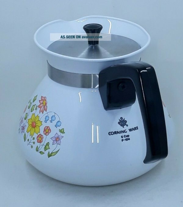 Corning Ware Corelle Vintage MEADOW 6 Cup Tea Pot With Lid | #35677938