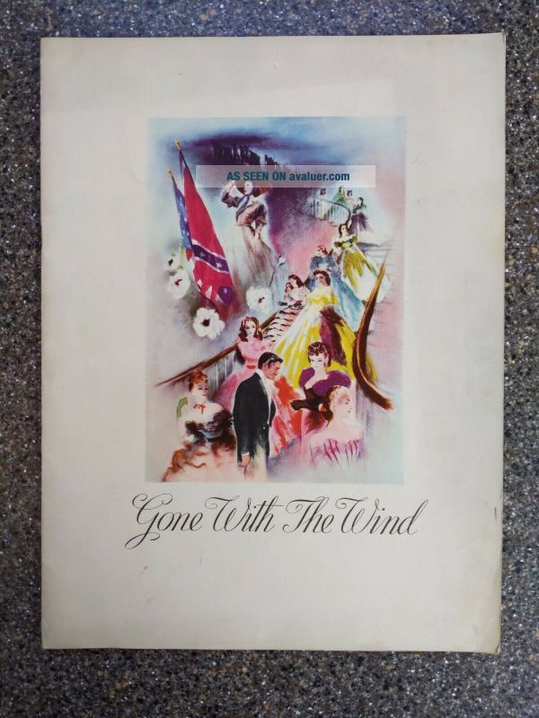 1939 Gone With The Wind Movie Program Booklet GWTW Clark Gable FN ...