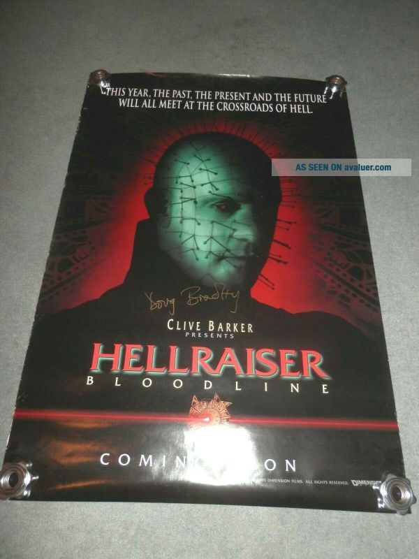 Doug Bradly Autograph Hellraiser Bloodlines Signed One Sheet Poster ...
