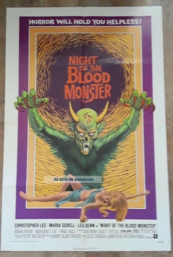 NIGHT OF THE BLOOD MONSTER 1972 U. S. One - Sheet Poster | #35886814