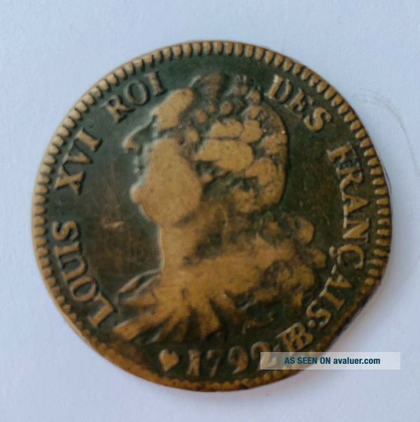Louis XVI (Revolution) 1792 BB Bronze 2 Sols Coin Francais | #35970158