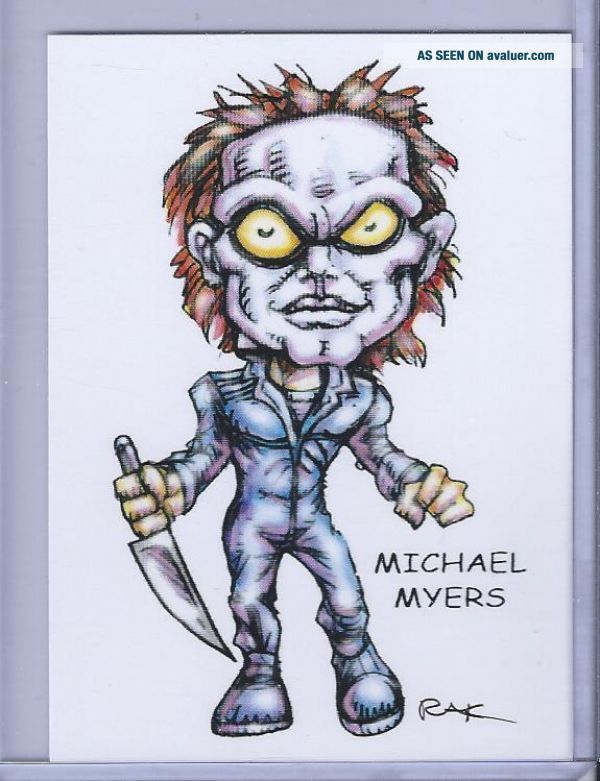 MICHAEL MYERS HALLOWEEN TRADING CARD ART By RAK HAND SIGNED NEAR ...