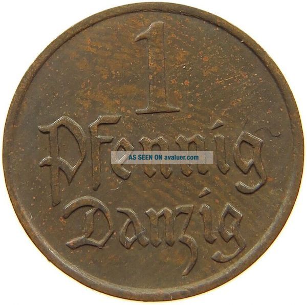 GERMANY WEIMAR 1 PFENNIG 1929 DANZIG A14 377 | #36031638