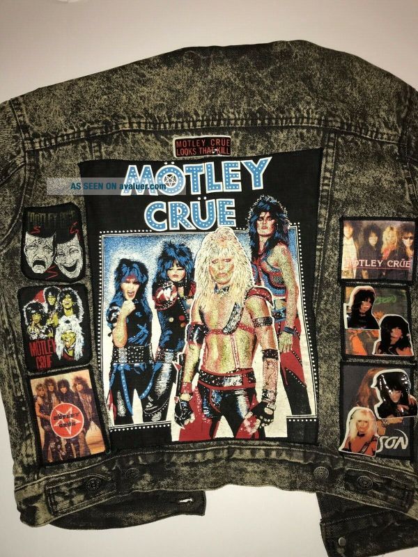 Motley Crue And Poison Vintage Jacket With 8 Patches | #36019707