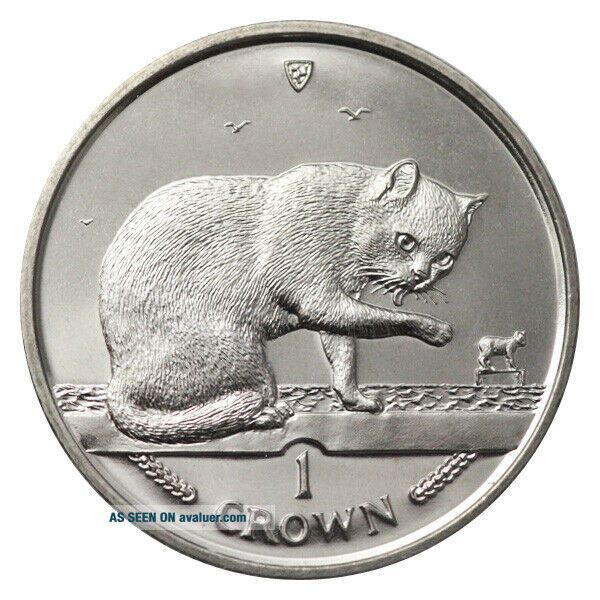 IOM ISLE OF MAN 1 CROWN BRITISH BLUE CAT 1999 UNC | #36050521