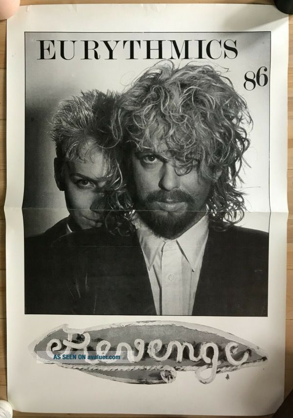 EURYTHMICS Rare XTRA LARGE UNIQUE THICK CARD POSTER Revenge 80s ANNIE ...