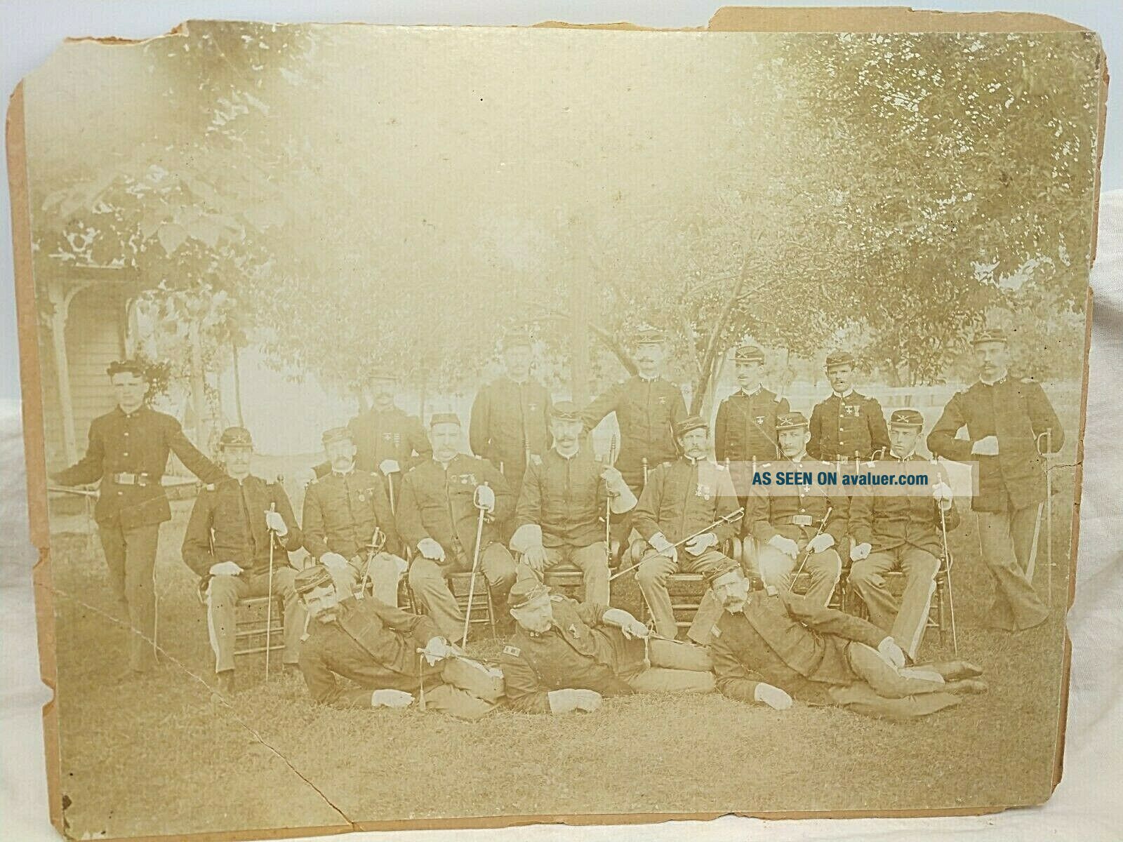 1880 ' S Civil War Union Soldier Veteran ' S Group Photograph Uniformed ...